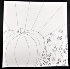 Autumn Patterns Art Lesson for Middle School kids - Leah Newton Art