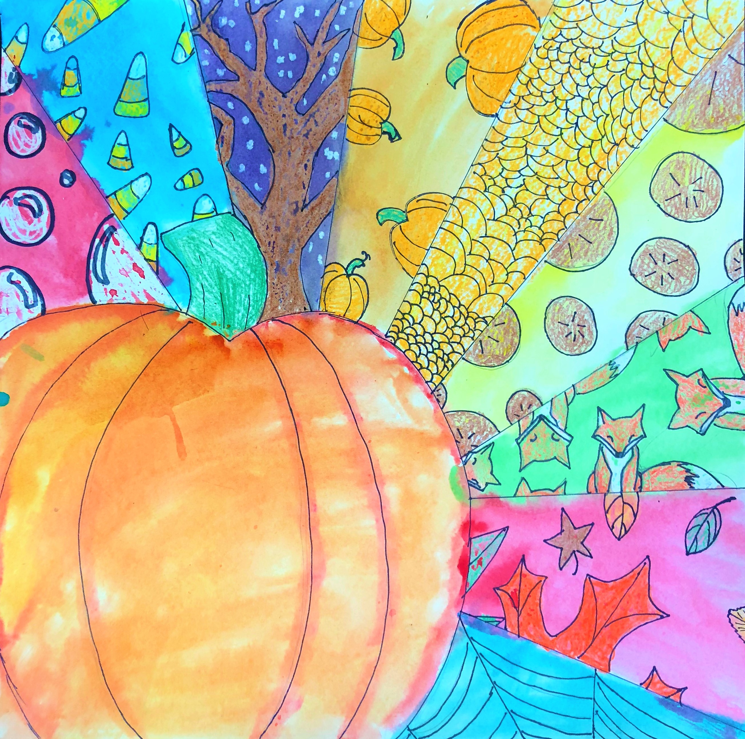 Autumn Patterns Art Lesson For Middle School Kids Leah Newton Art