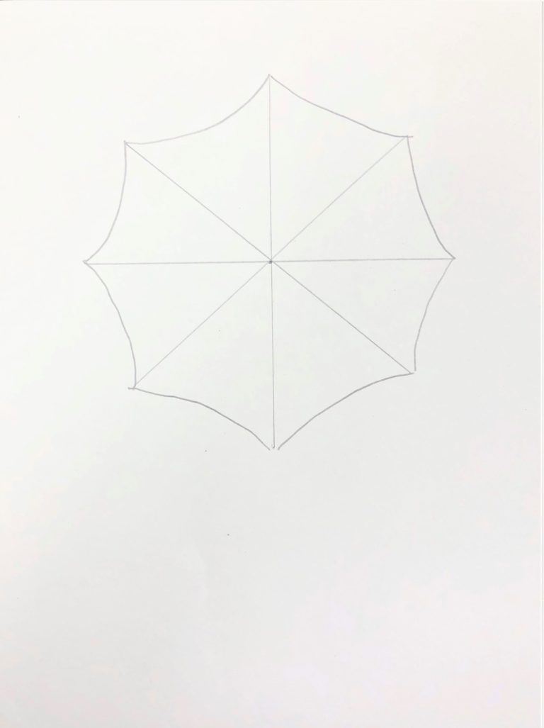 Color Wheel Umbrella Art Lesson for kids - Leah Newton Art