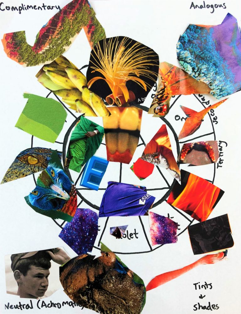 Colored Glassware Middle School Art Lesson for kids - Leah Newton Art