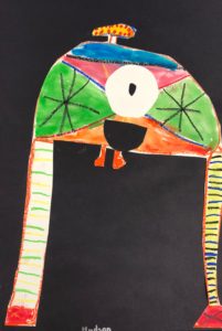 Texture Monsters Art Lesson for kids - Leah Newton Art