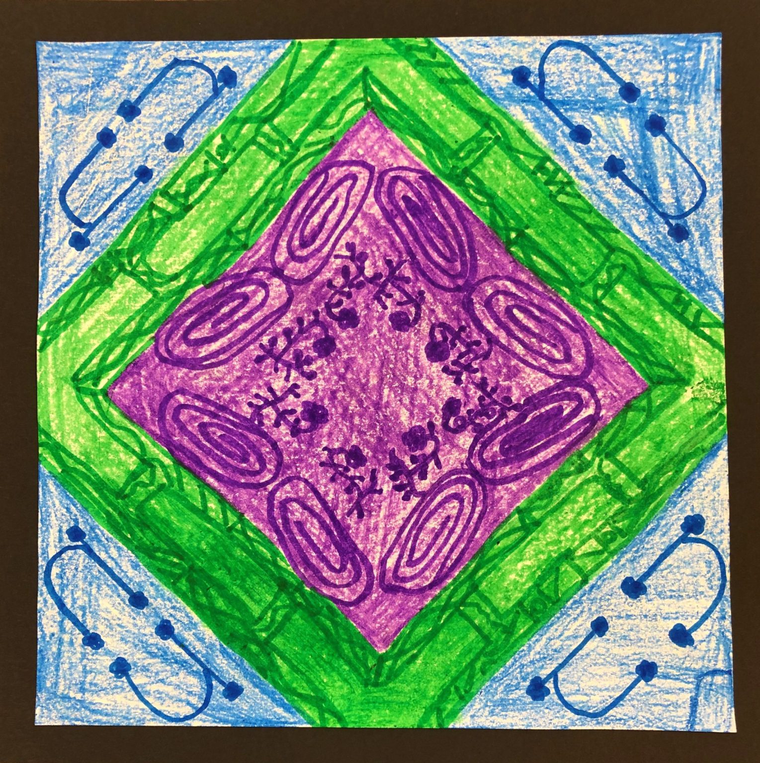 Radial Design Art Lesson for middle school kids - Leah Newton Art