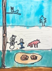 Over and Under the Snow Art Lesson - Leah Newton Art