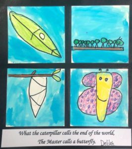 Butterfly Life Cycle Art Lesson for K-2 kids - Leah Newton Art